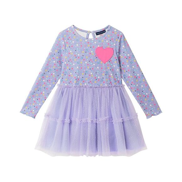 Andy & Evan | Dresses | Andy Evan Girls Printed Rib Knittulle Dress ...